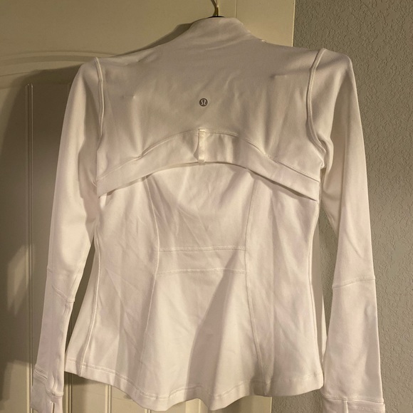 lululemon athletica | Jackets & Coats | Lululemon White Zip Up Fitted ...